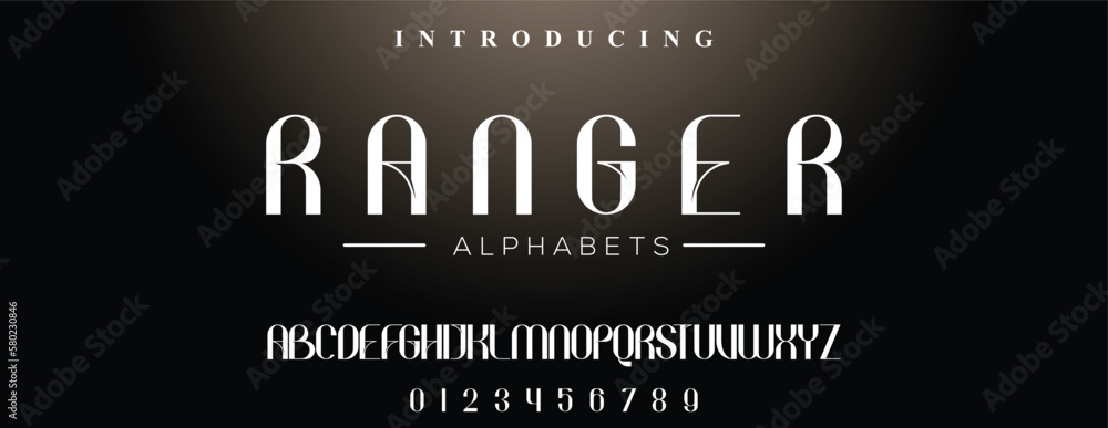 RANGER an Elegant and luxury alphabet letters font and number. serif Classic elegant Lettering ...