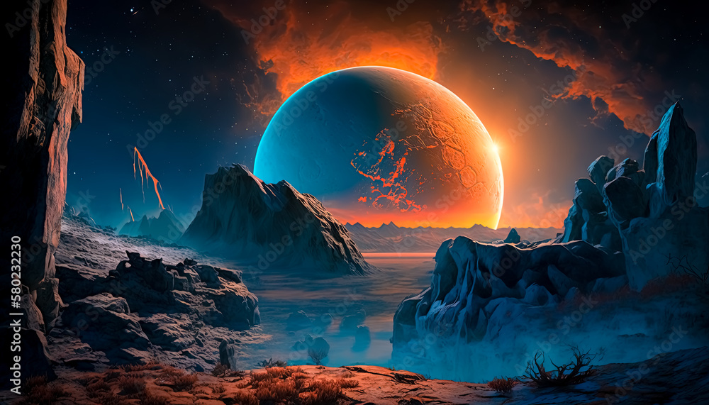 AI Generative Illustration of a Creative Photo of A Spectacular View of ...