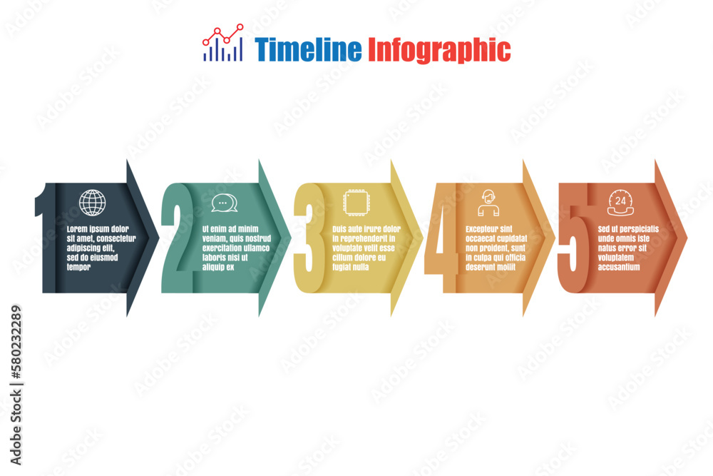 Data analytics and collection abstract process arrow infographic ...