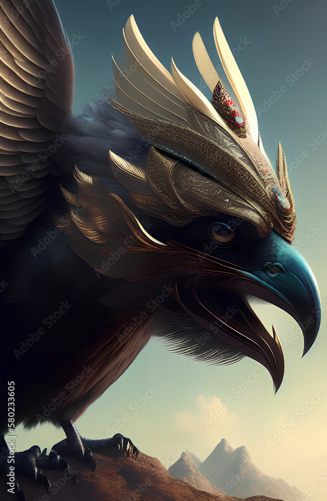 Garuda - A bird-like creature and the mount of Lord Vishnu. Garuda is ...