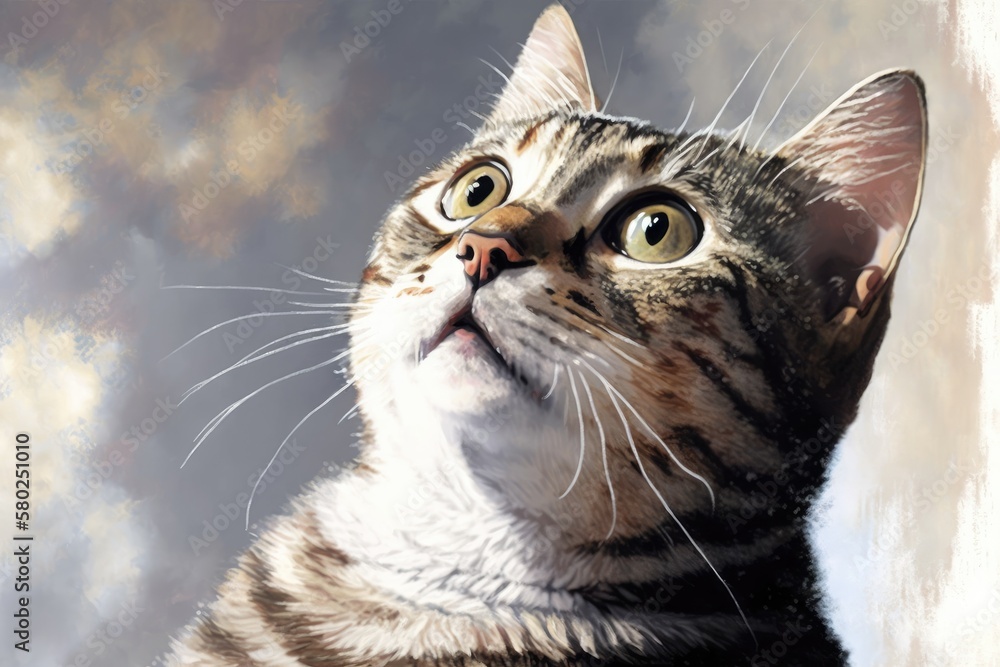 Doubt An innocent cat looks up and thinks, I don't know, I'm surprised ...