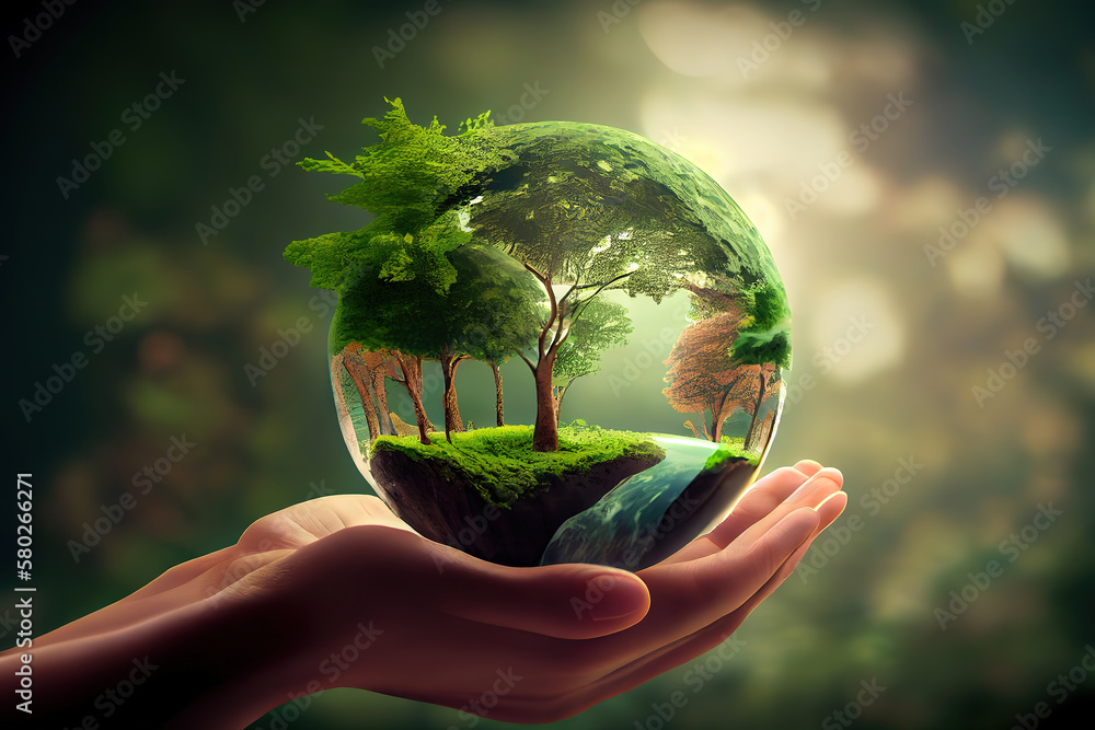 Earth Day or World Environment Day concept. Generative Ai ilustración de Stock | Adobe Stock