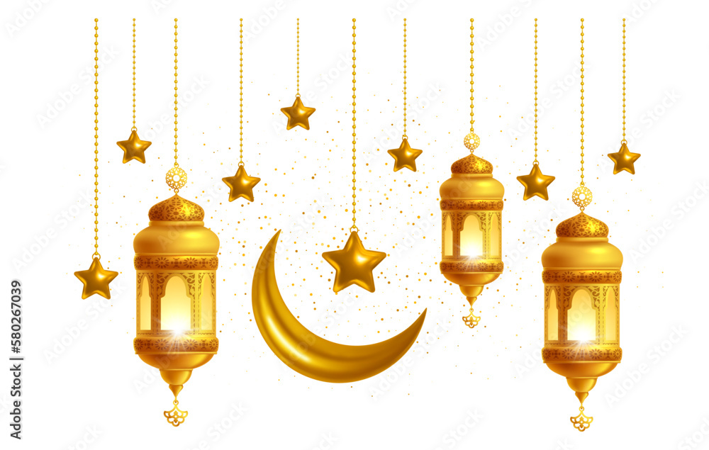 Luxury and elegant decoration for Ramadan Kareem celebration or other ...