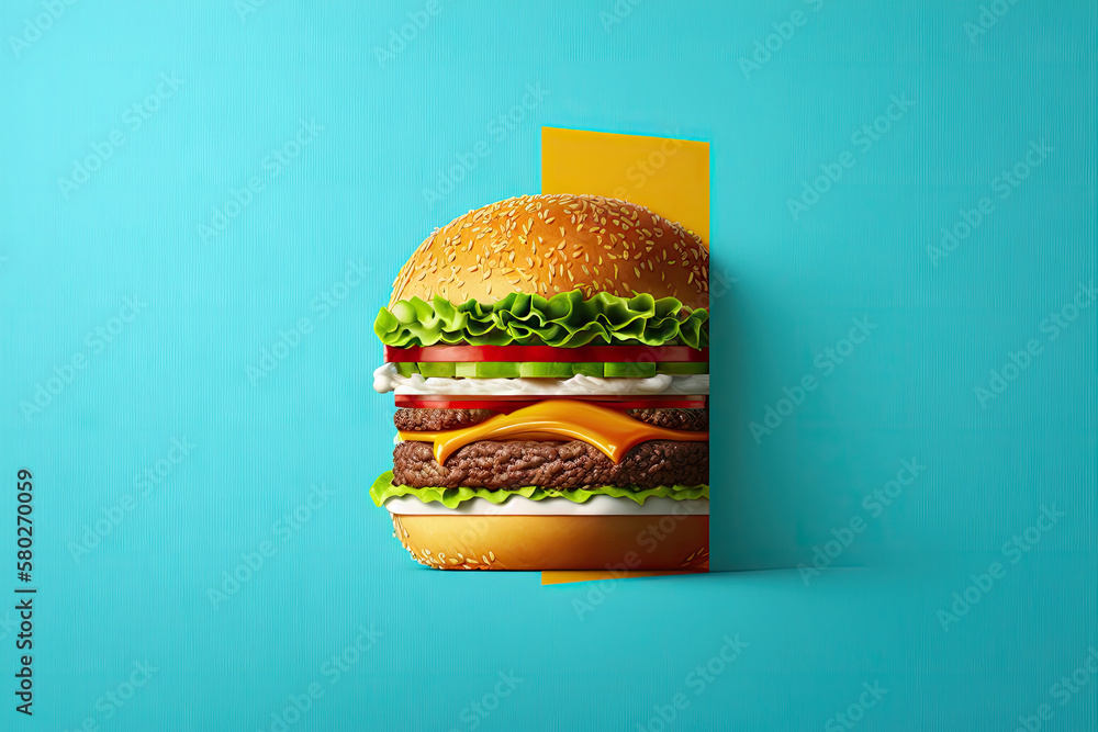 Burger Background Advertising Backdrop with empty copy space for text ...