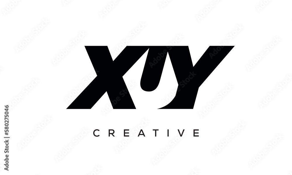 XUY letters negative space logo design. creative typography monogram vector Stock Vector | Adobe ...