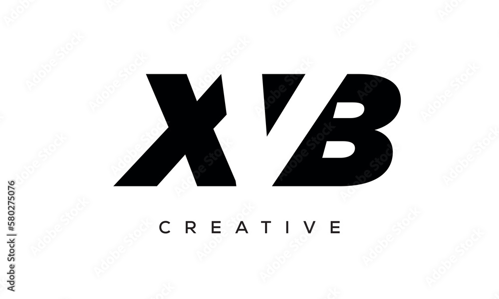 XVB letters negative space logo design. creative typography monogram ...