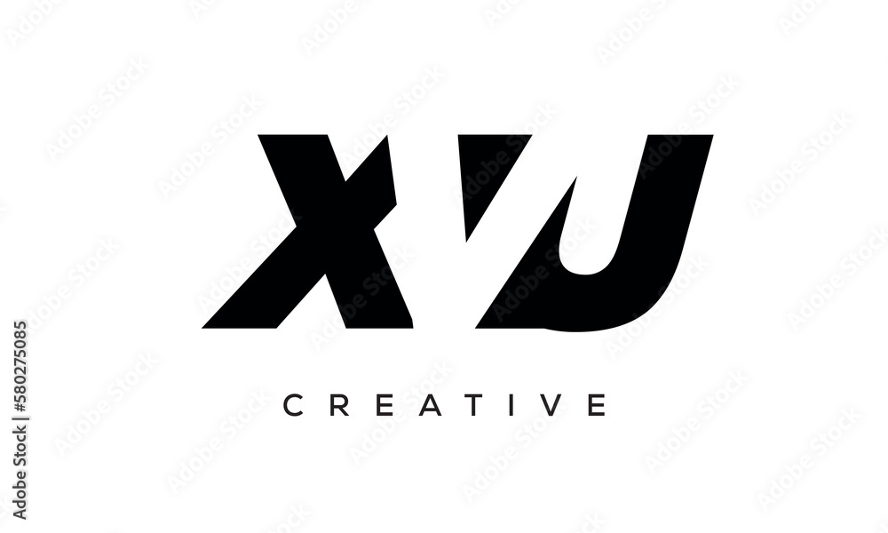 XVU letters negative space logo design. creative typography monogram ...