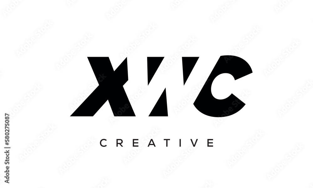 XWC letters negative space logo design. creative typography monogram ...