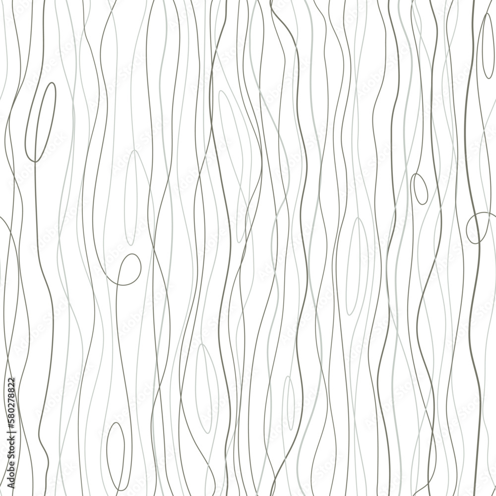 Natural minimalistic pattern of wavy lines. Stylized wood structure ...