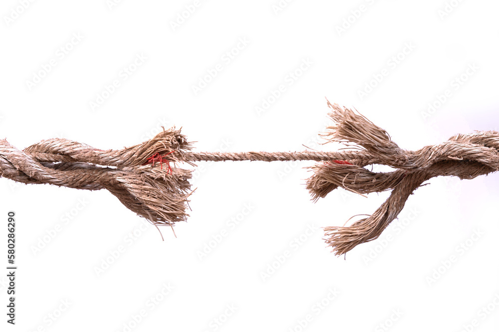 The hemp rope is about to break. is about breaking concepts for ...