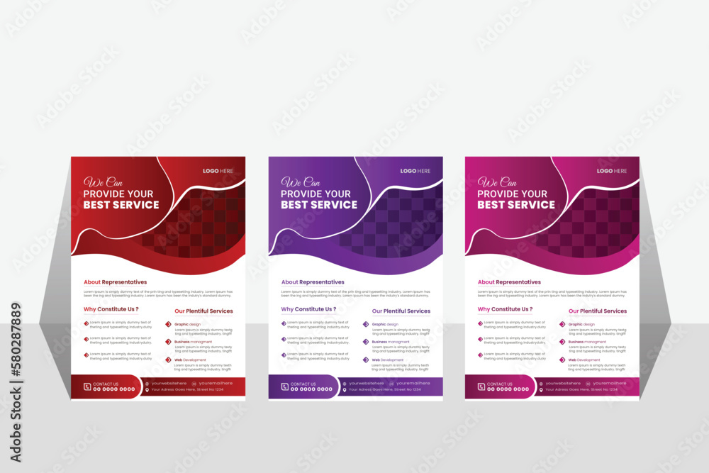 Standard or Extended business Creative professional a4 flyer, flyer ...