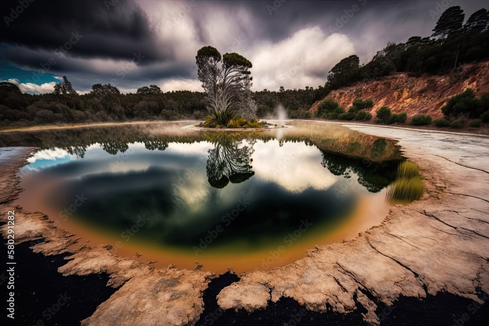 Rotorua, New Zealand's Devil's Pool at the Hell's Gate Geothermal ...
