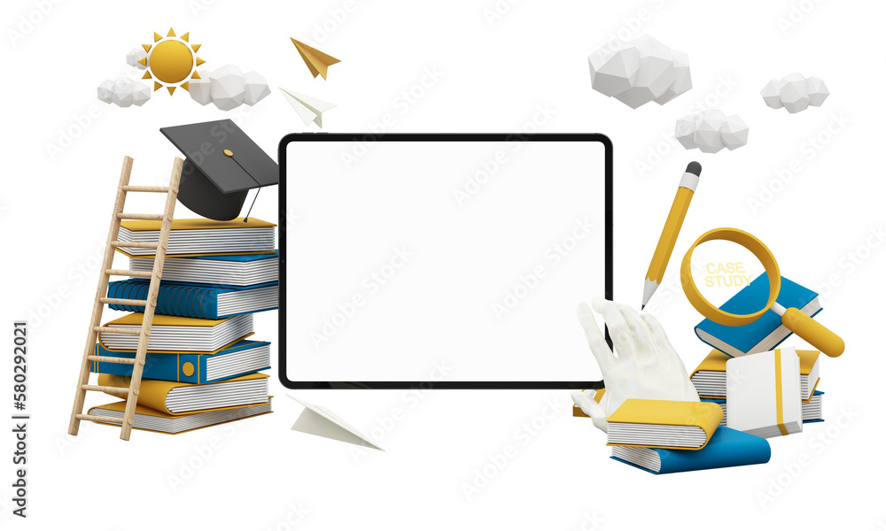 back to school concept and degree achievements from education. Minimal ...