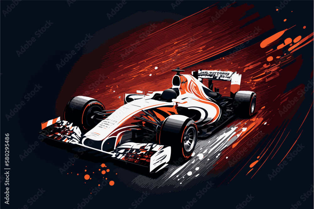 Race Car Vector Art