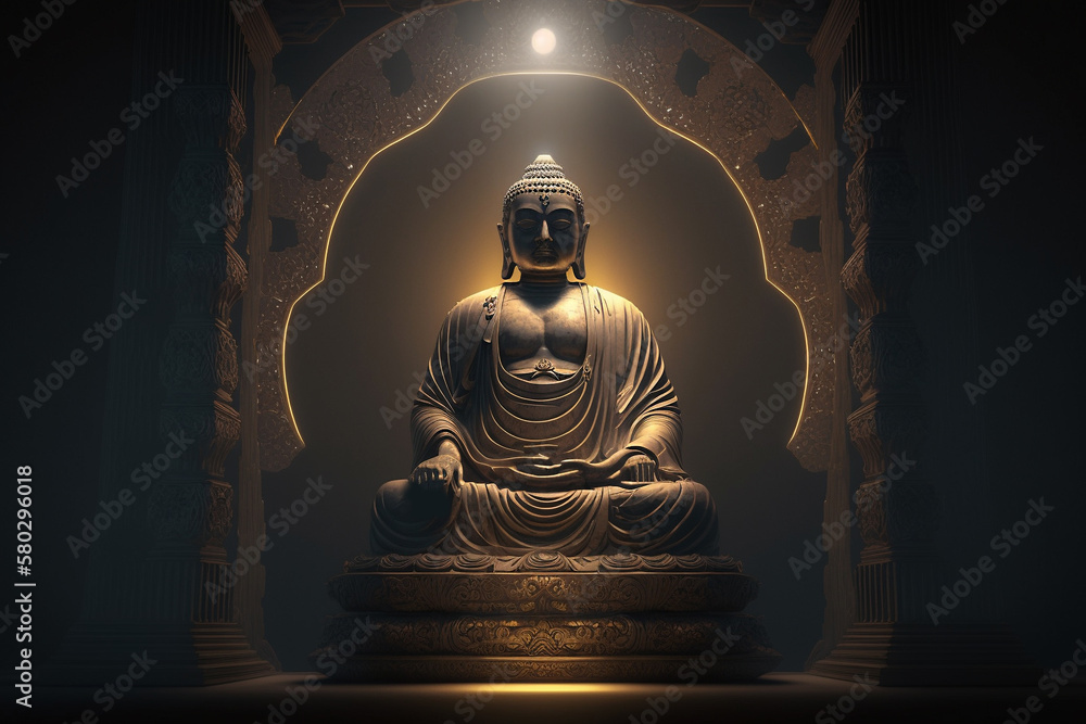 Gautama Buddha .The symbol of Hinduism, Buddhism, spirituality and ...