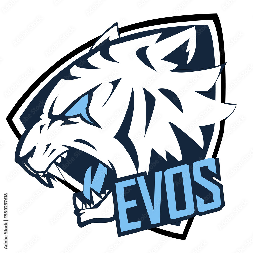 redesigned the evos logo that is the tiger of the world Mobile Legend ...