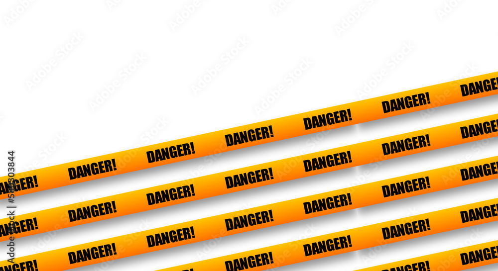 Danger and caution tape illustration on transparent background. Danger ...