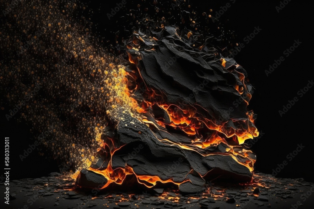 Added layers of texture resembling embers from a fire. A burn effect on ...