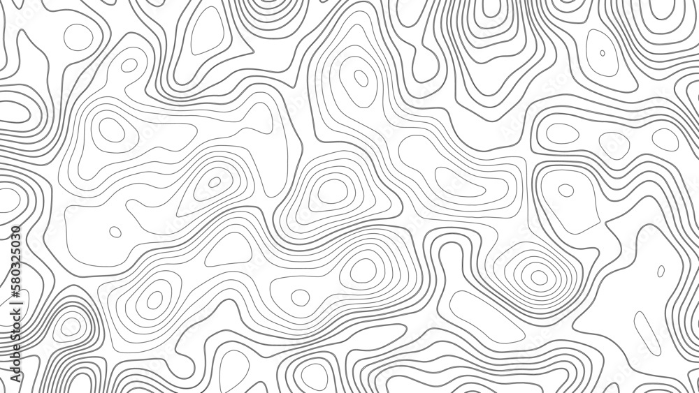 Abstract white topography vector background. Line topography map design ...