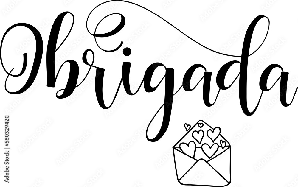 Thank you. Brazil lettering. Translation from Portuguese - Thank you ...