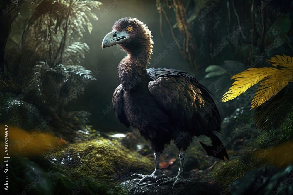 realistic photo of Dodo bird in the jungle, generative ai Stock ...