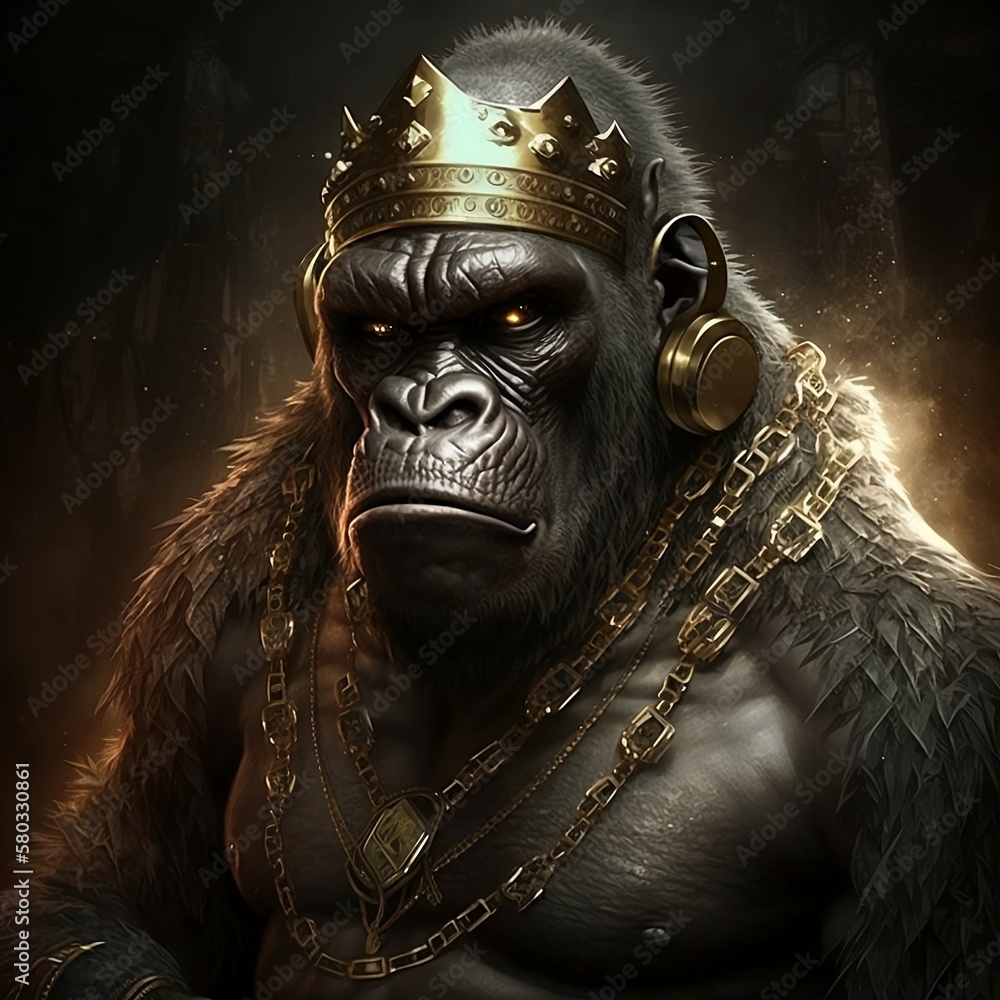 KING KONG RAPPER HYPER REALISTIC, ape, king kong modern, king kong ...