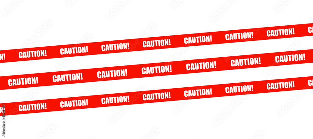 Danger and caution tape with barbad wire illustration on transparent ...