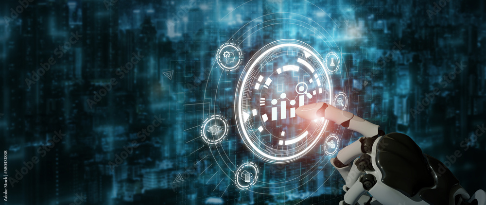 Predictive analytics, data visualization, business forecasting concept ...