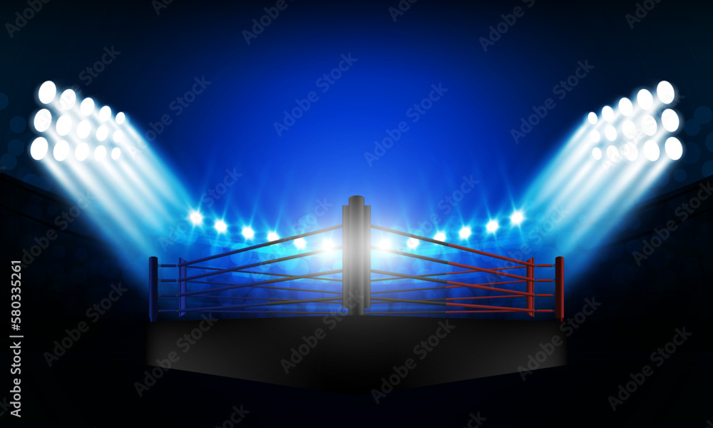 Boxing ring arena stadium vector design. Stock Vector | Adobe Stock
