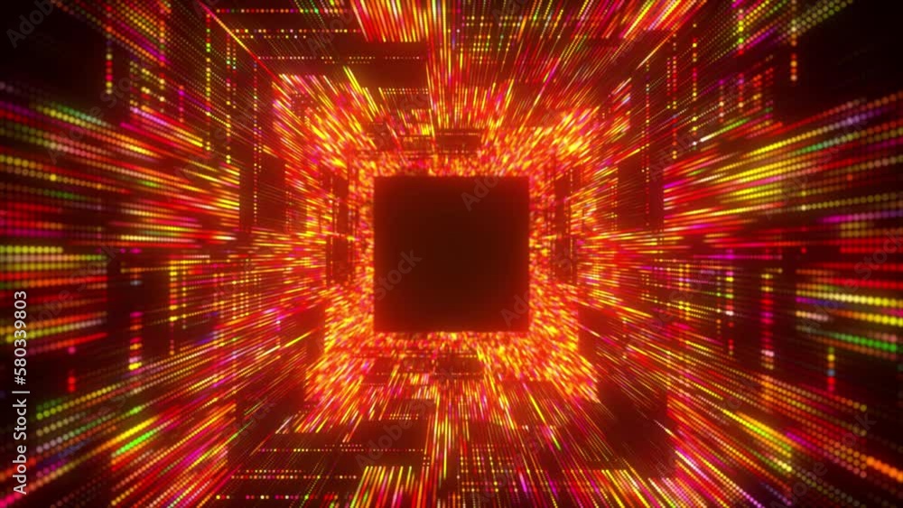 Abstract technology background. Motion graphic 4K seamless loop of ...