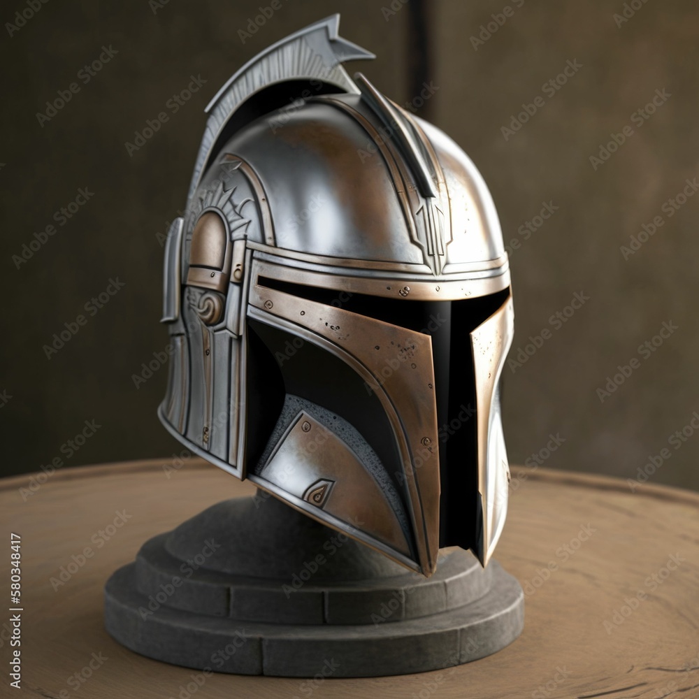 Silver Mandalorian Helmet by Marsanto: A Stunningly Detailed and Iconic ...