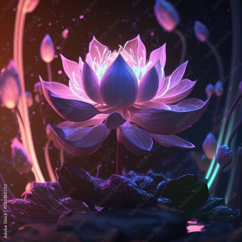 Ethereal Lotus: A Cinematic Psychedelic Pink Delight in 8K Resolution ...