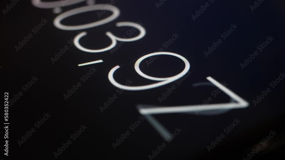 electronic stopwatch. screen time count. seconds are shown on display ...