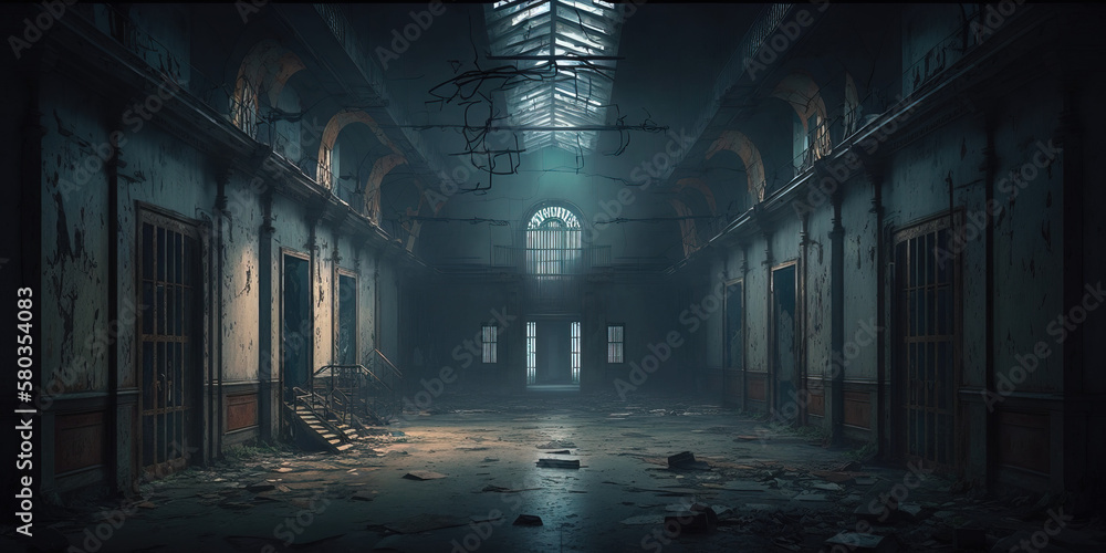 Abandoned prison, empty cells and broken shackles, but also ghosts of ...