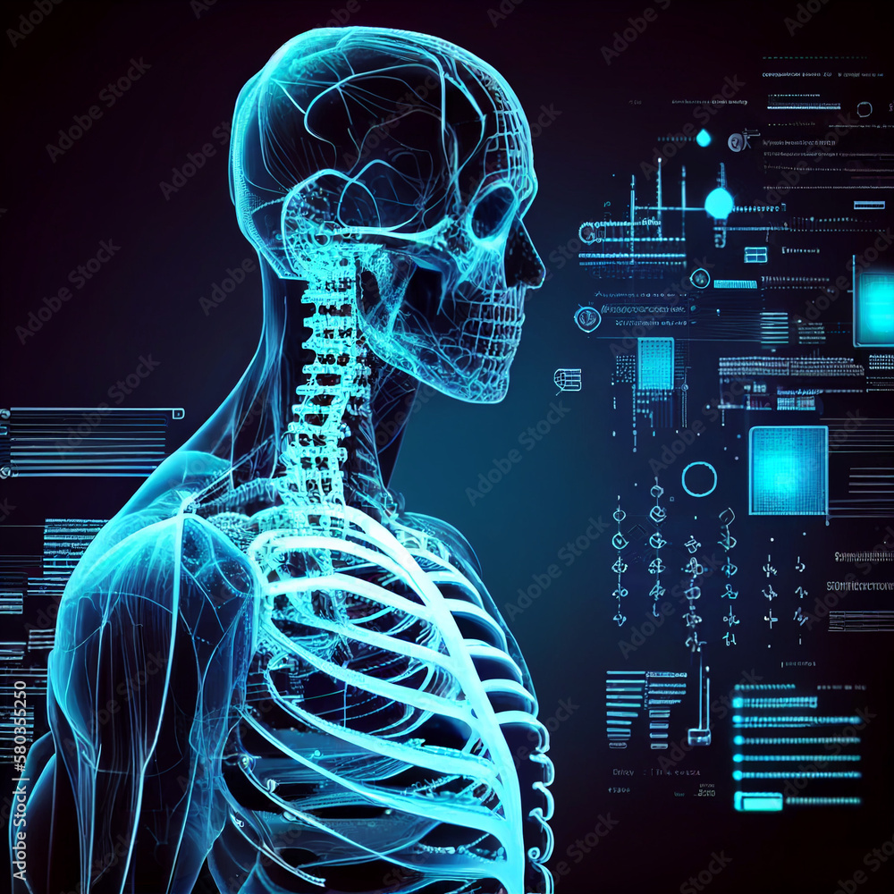 Computing electronic medical record. DNA. Digital healthcare and ...