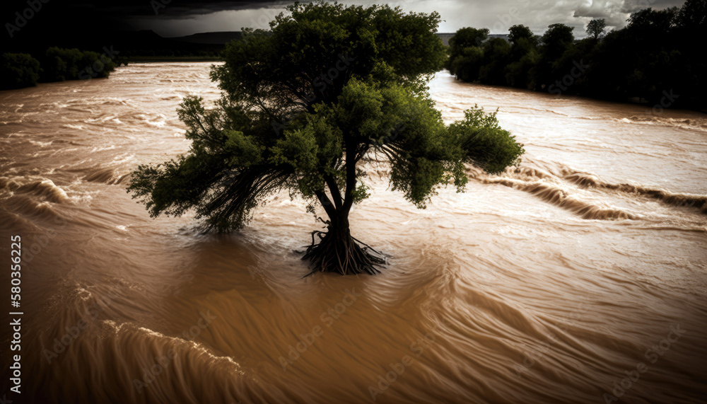 Overflowing: The Power and Devastation of a Flooded River (created with ...