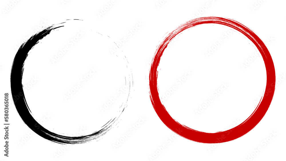 handwritten circle symbol of Japan ,Vector illustration EPS 10 Stock ...