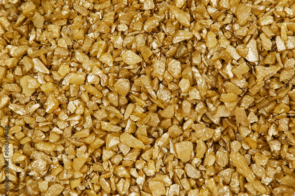 Background of golden stones. Collection of nuggets, texture of yellow ...