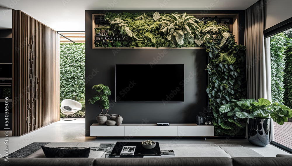 AI Generative Illustration of a Creative Photo of a sleek and modern TV ...