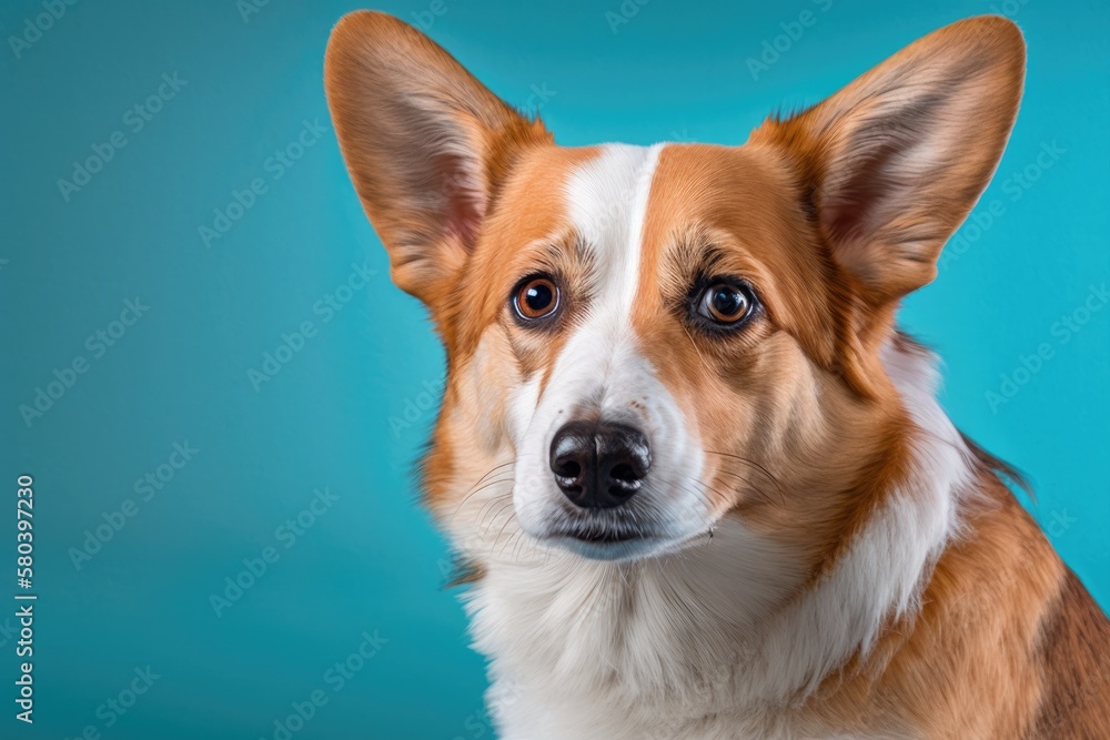 Welsh Corgi is a cute dog. A sad and serious looking Pembroke dog on a ...