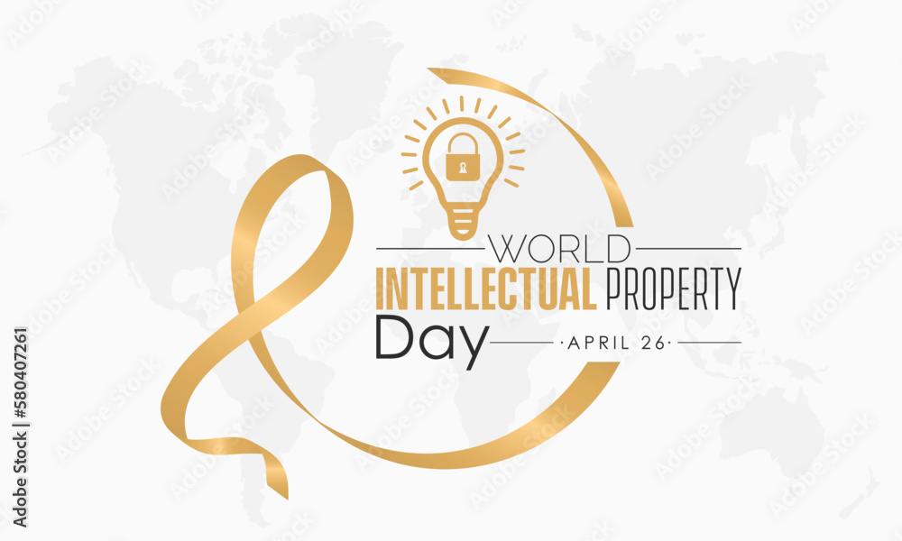 World Intellectual Property Day. patent right circle ribbon awareness ...