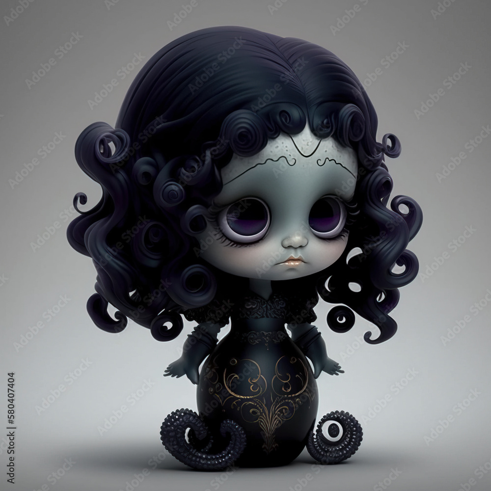 Cute Ursula from the little mermaid goth goddess Chibi girl with big ...