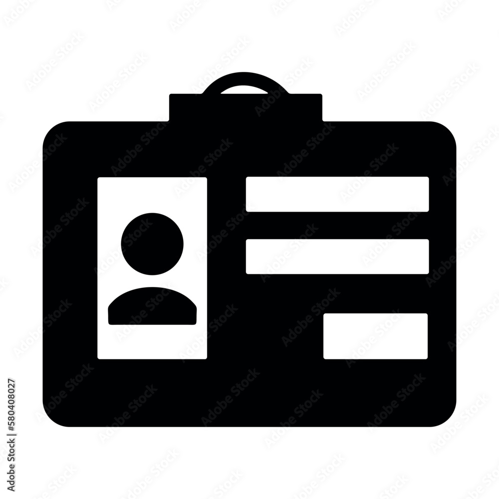 Employee personal record icon. Business file record for payroll, human ...