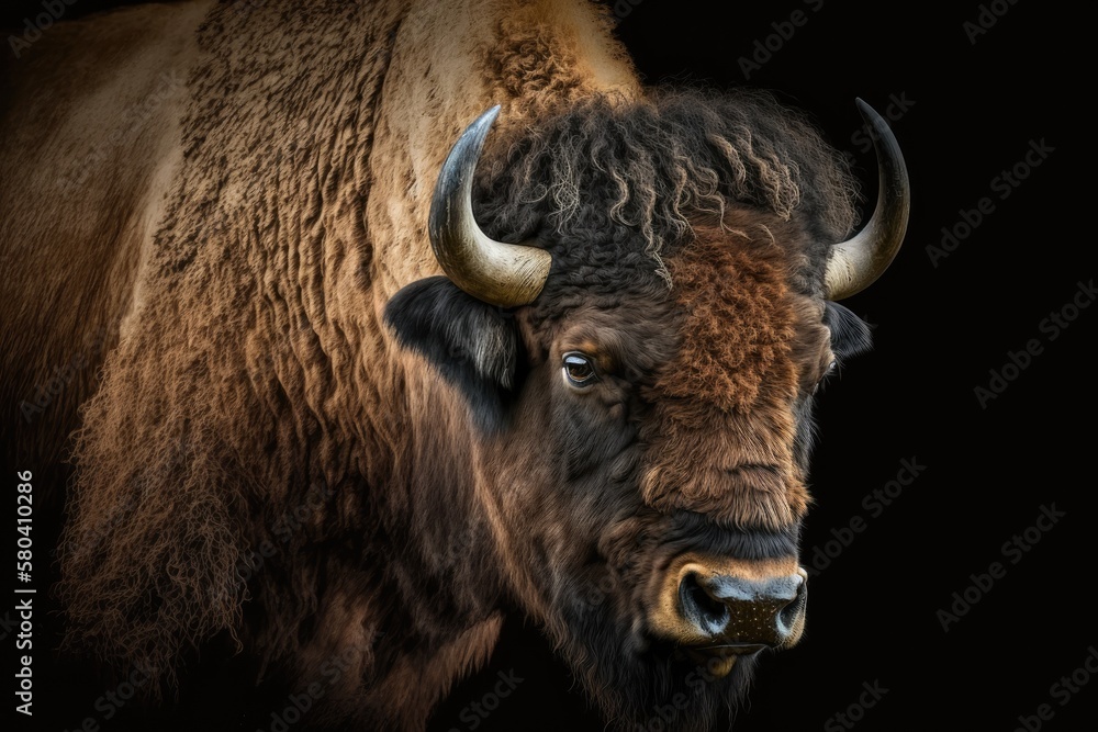 Ilustração do Stock: The American bison, or just bison, is a species of ...