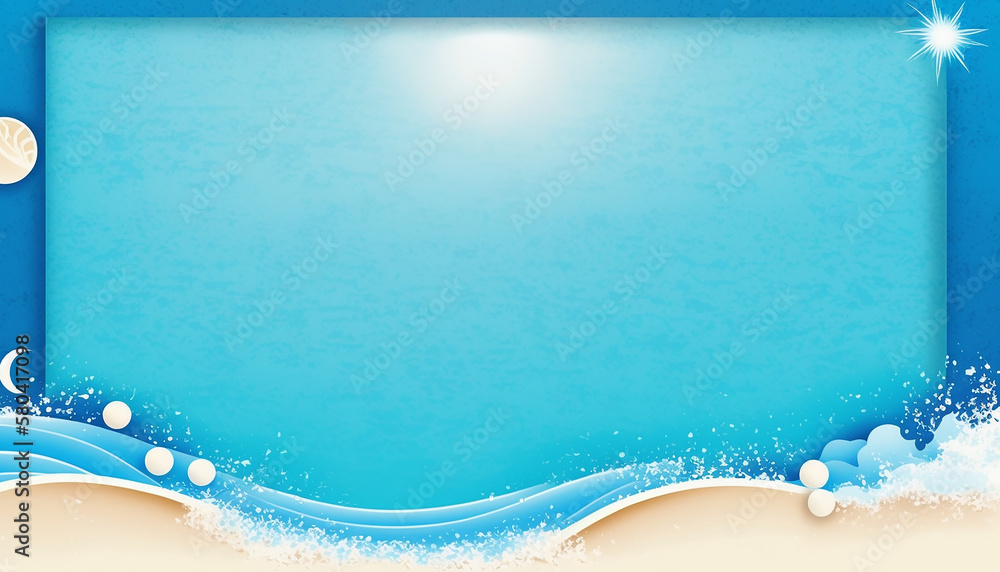Blue background for a summer event invitation, inspiration for a card ...
