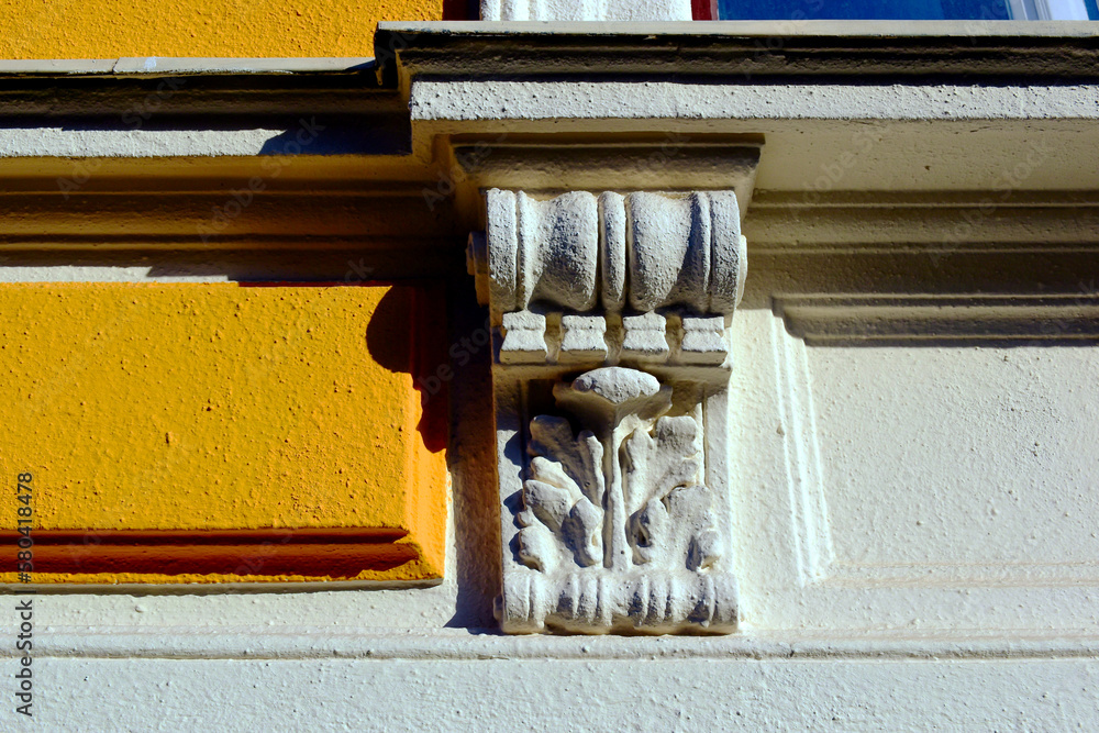 stippled yellow stucco exterior elevation detail with rough texture ...