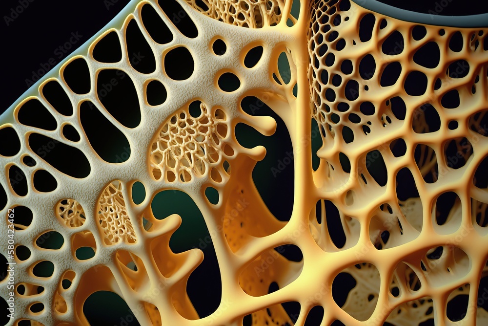 osteoporosis bone micro structure created by generative AI Stock ...