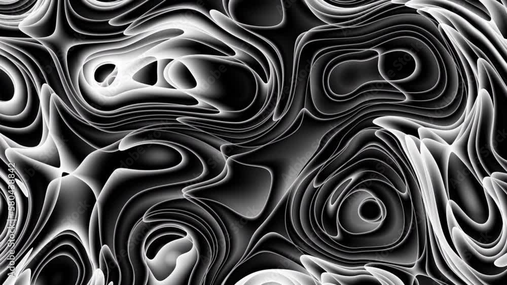 Abstract looping 4k video. Seamless abstract wavy psychedelic ...