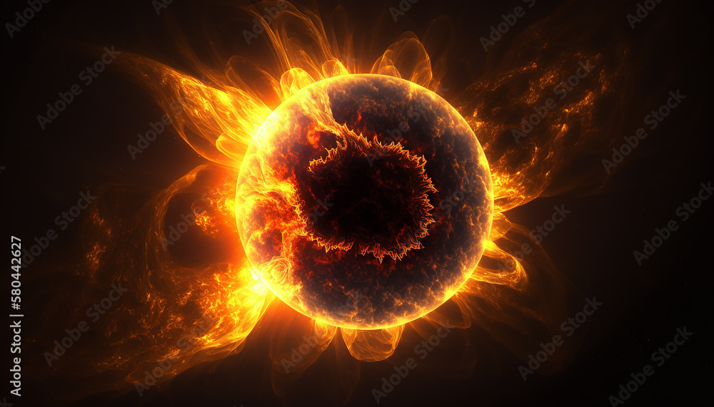 explosive process of flash release of kinetic, light and thermal energy ...