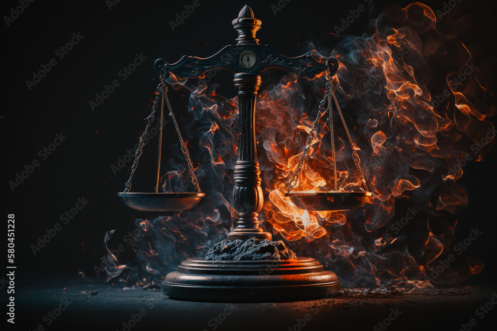 Scales of Justice symbolizing the measure of a case's support and ...